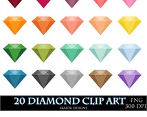 Unique diamond clipart related items | Etsy