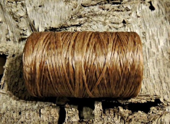 Sinew Waxed Artificial Fiber Sinew Thread by BonesBeadsAndLeather