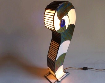 3D stained glass work tree flower sculpture light one of