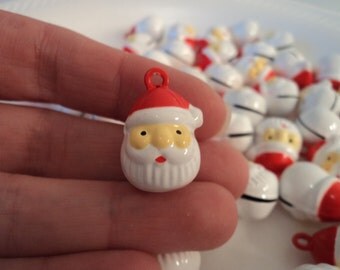 Santa silver bell | Etsy