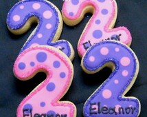 Popular items for number cookies on Etsy