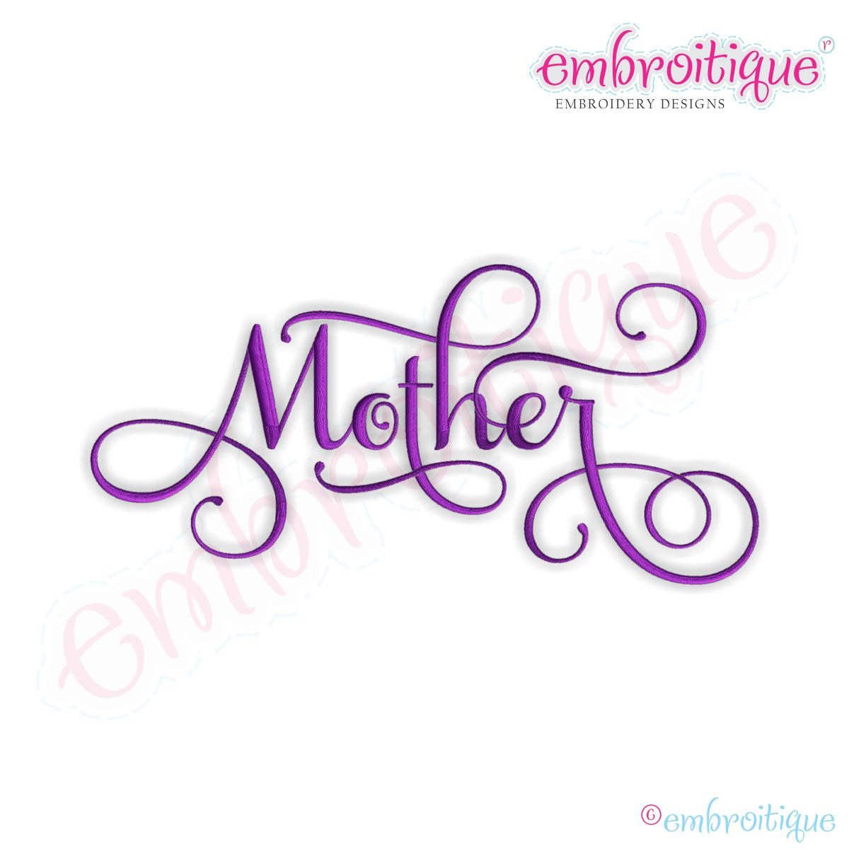 Mother Script 1 Instant Download Digital Machine Embroidery