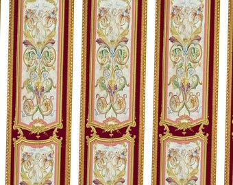 Victorian Wall Panels Wallpaper 1 12th or 1 by miniaturecorner