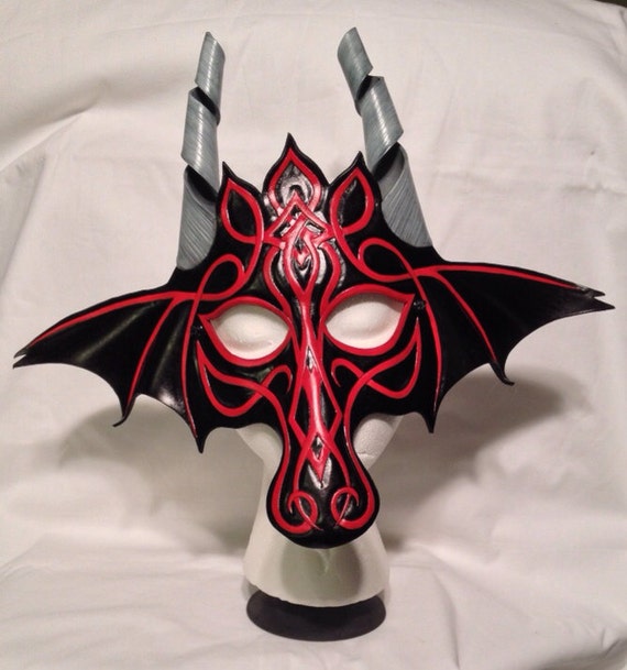 Custom Leather Dragon Mask