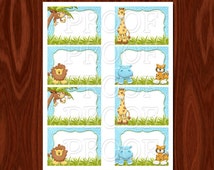 Popular items for safari food labels on Etsy