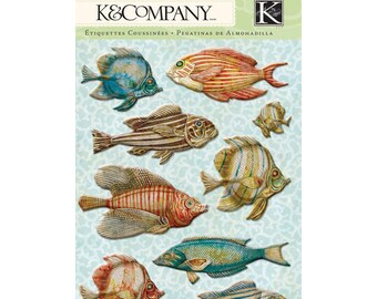 K&Company Travel Fish Stickers Sand and Sea theme by Tim Coffey