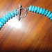 Large Polished Turquoise Graduated Rondelle Bead Necklace