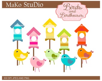 Birdhouse clip art | Etsy