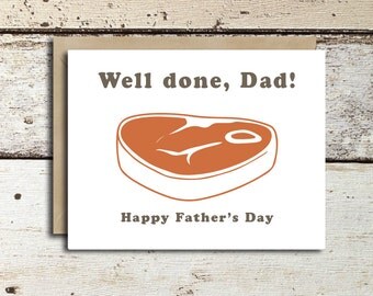 Dad steak card | Etsy