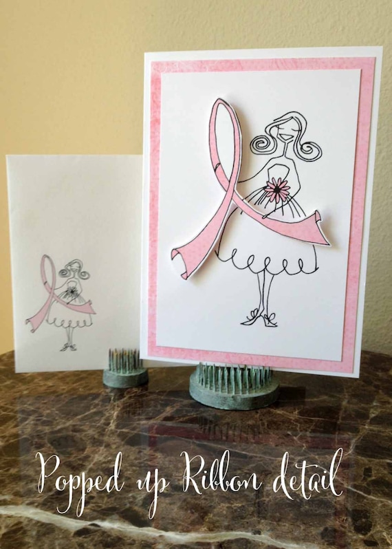 Items similar to Cancer Sympathy Support Card any color ribbon on Etsy