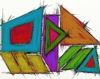 Angular shapes | Etsy