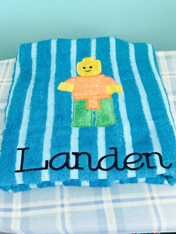 Items similar to LegoMan Towels (Includes design and personalization ...