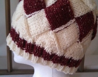 Entrelac hat | Etsy
