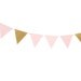 Pink and Gold Triangle Flag Banner / Pink and Gold Pennant