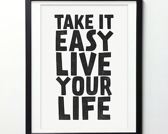 Popular items for take it easy on Etsy