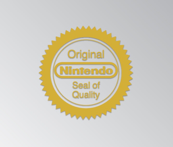 Nintendo Seal of Quality Logo Decal Gold Sticker Gold by kitschaus