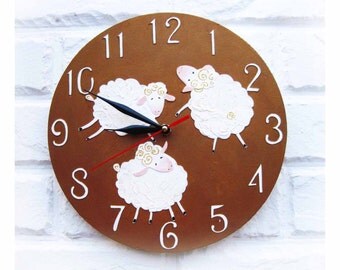 Sheep clock | Etsy