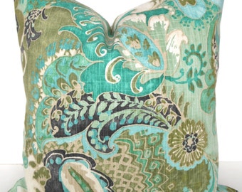 TEAL PILLOW 16x16 Decorative Throw Pillows Mint Lime Green Throw Pillow ...