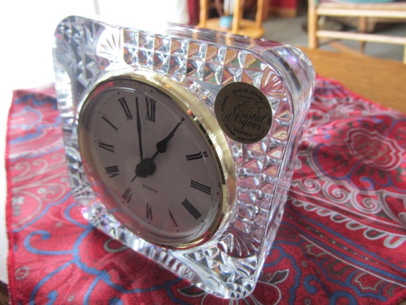 Lead Crystal Table Clock by Cristal d' Arques of by KlockWize