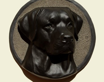 Black lab statue | Etsy