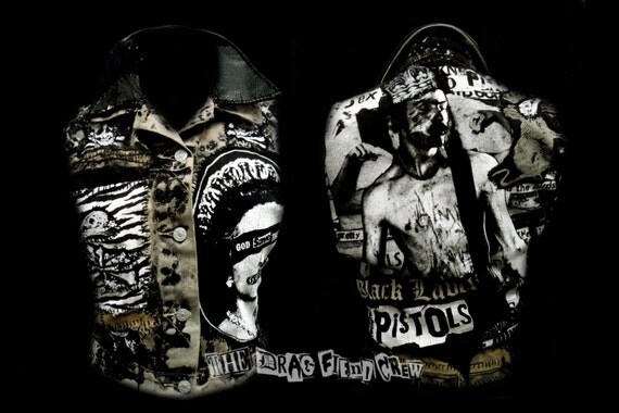 Items Similar To Punk Rock Sex Pistols Denim Jacketvest On Etsy