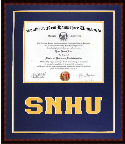 Southern New Hampshire University SNHU Diploma by DiplomaFrames