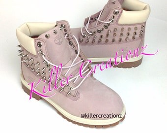 Popular items for spiked timberlands on Etsy