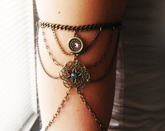 Chain Armlet Shoulder armor, chain shoulder jewelry, Shoulder Piece ...
