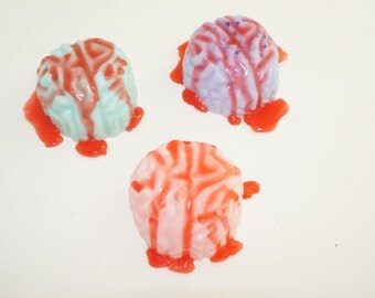 Set of Three Realistic Anatomy Brain Soaps in Buttercreme and