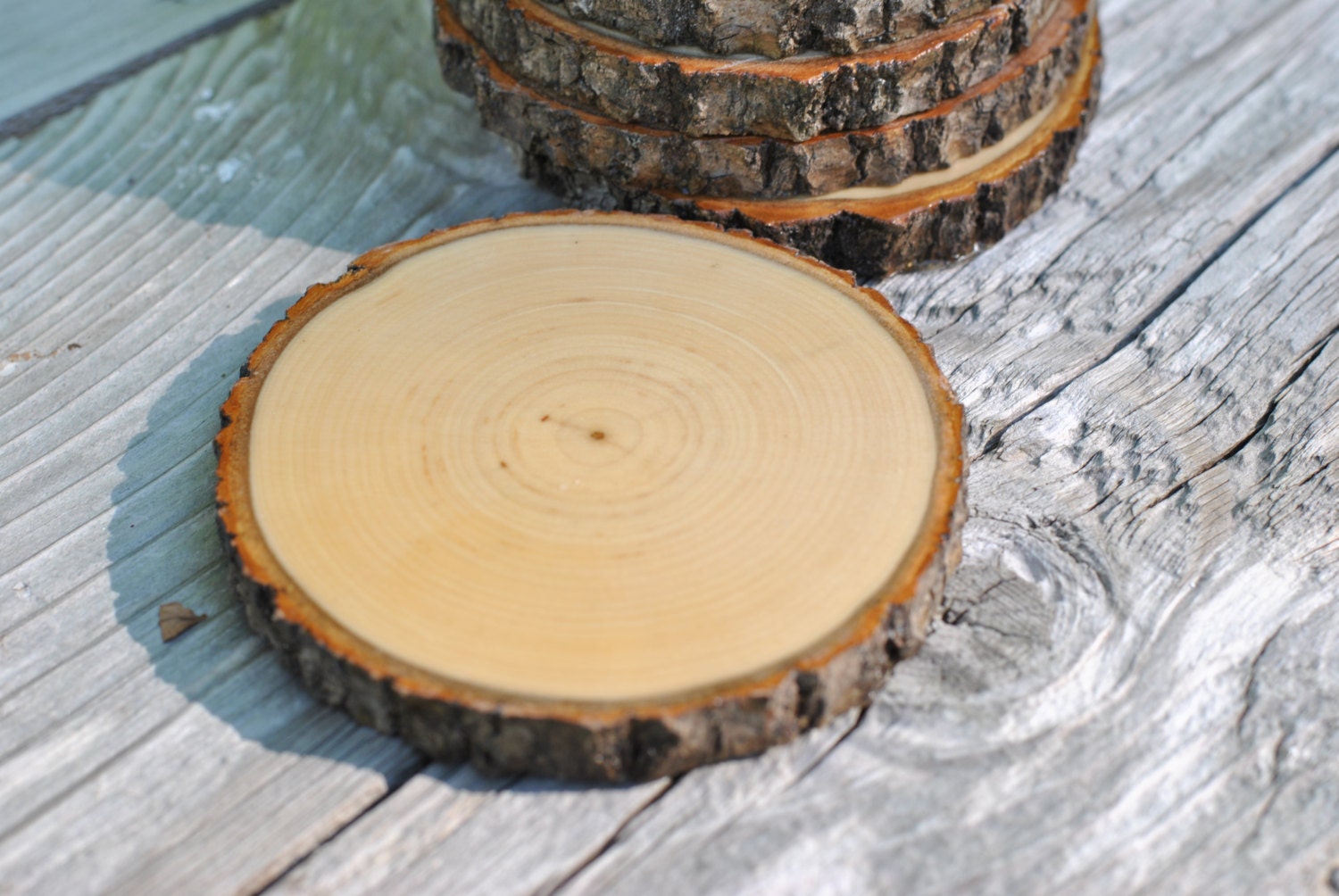 Natural wood coasters rustic wooden coasters coaster set
