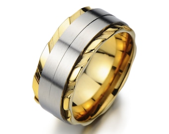Mens Spinner Ring/Rotating Ring/Meditation Ring/Mens Wedding Band ...