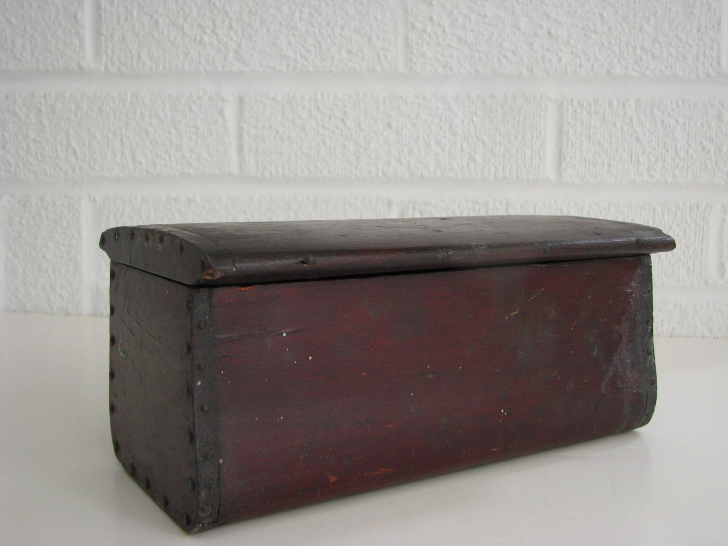 Vintage Rustic Primitive Wood Box with Hinged Lid – Haute Juice