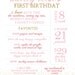 Birthday facts poster Pink and gold party Princess party