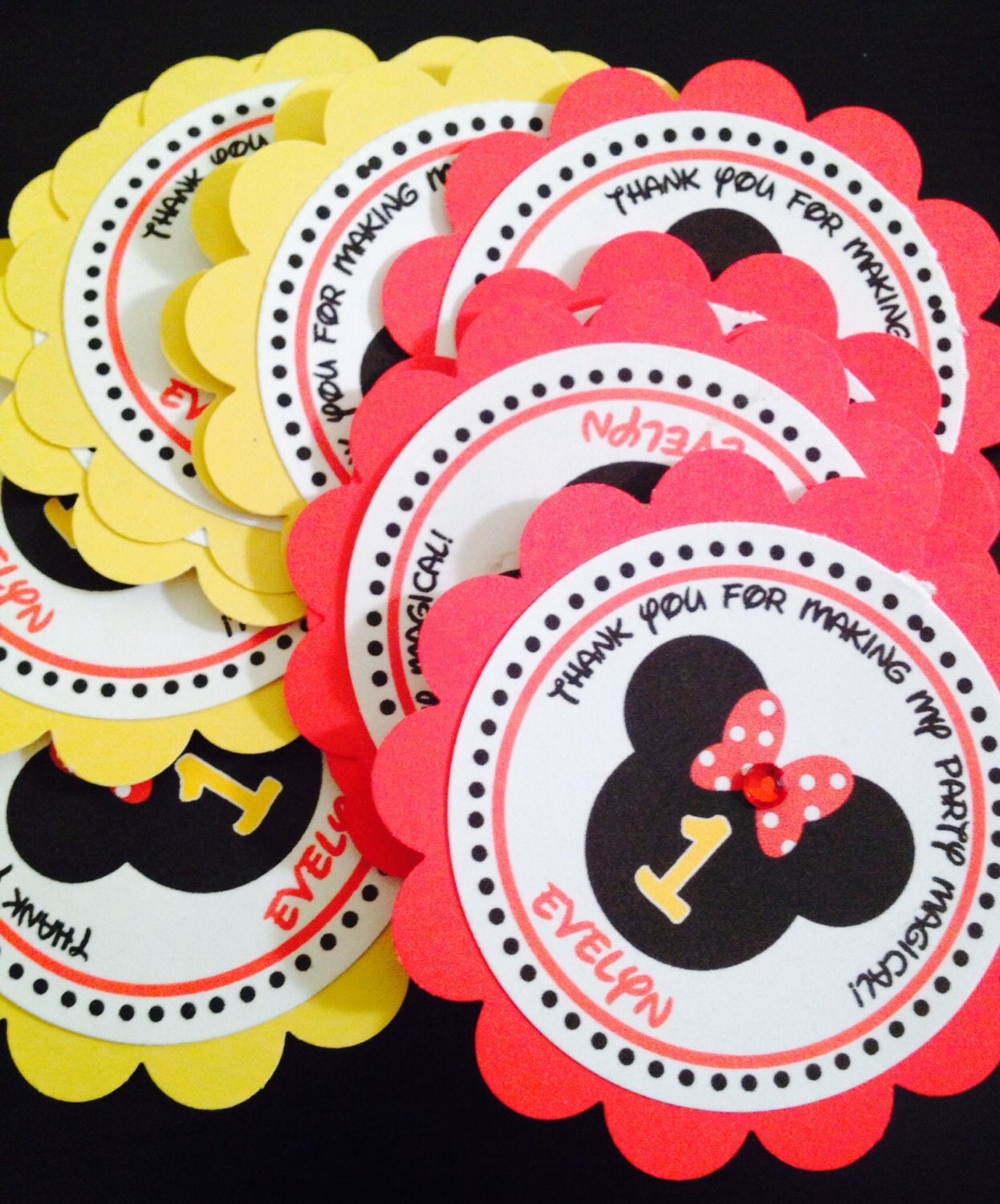 Minnie Mouse tags Minnie Mouse gift tags Minnie Mouse favor