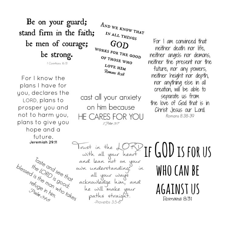 Scripture Word Art Collection 8 Bible Verse by ChangingVases