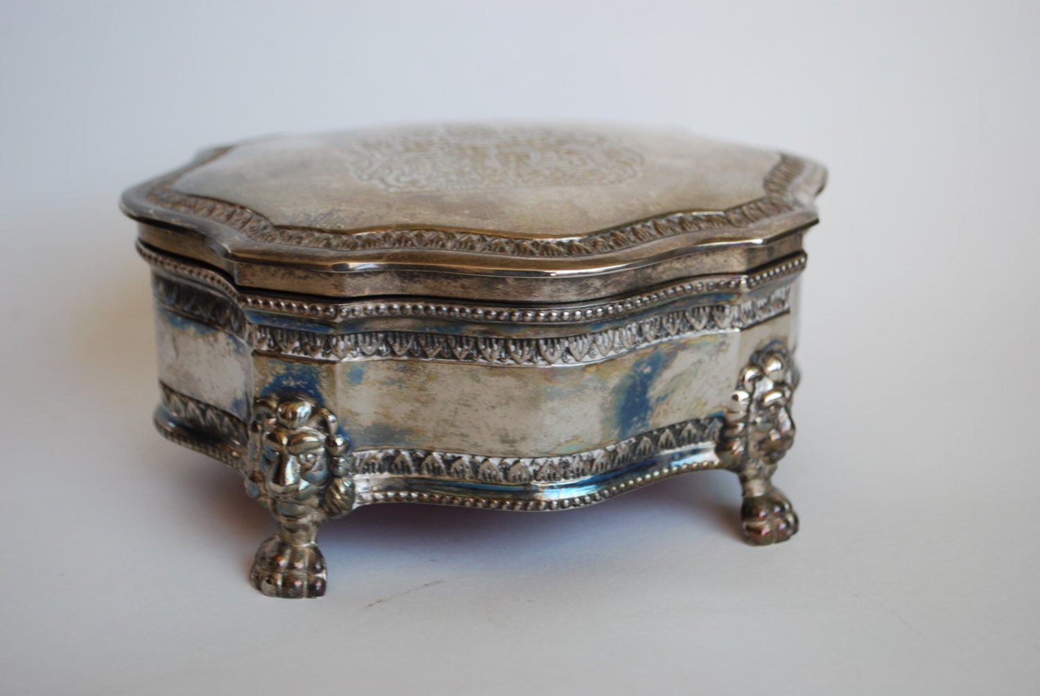 Vintage Silverplated Beautiful Ornate Jewelry Box – Haute Juice