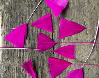 Bright Pink Feathers Small Feathers Supplies for Crafts