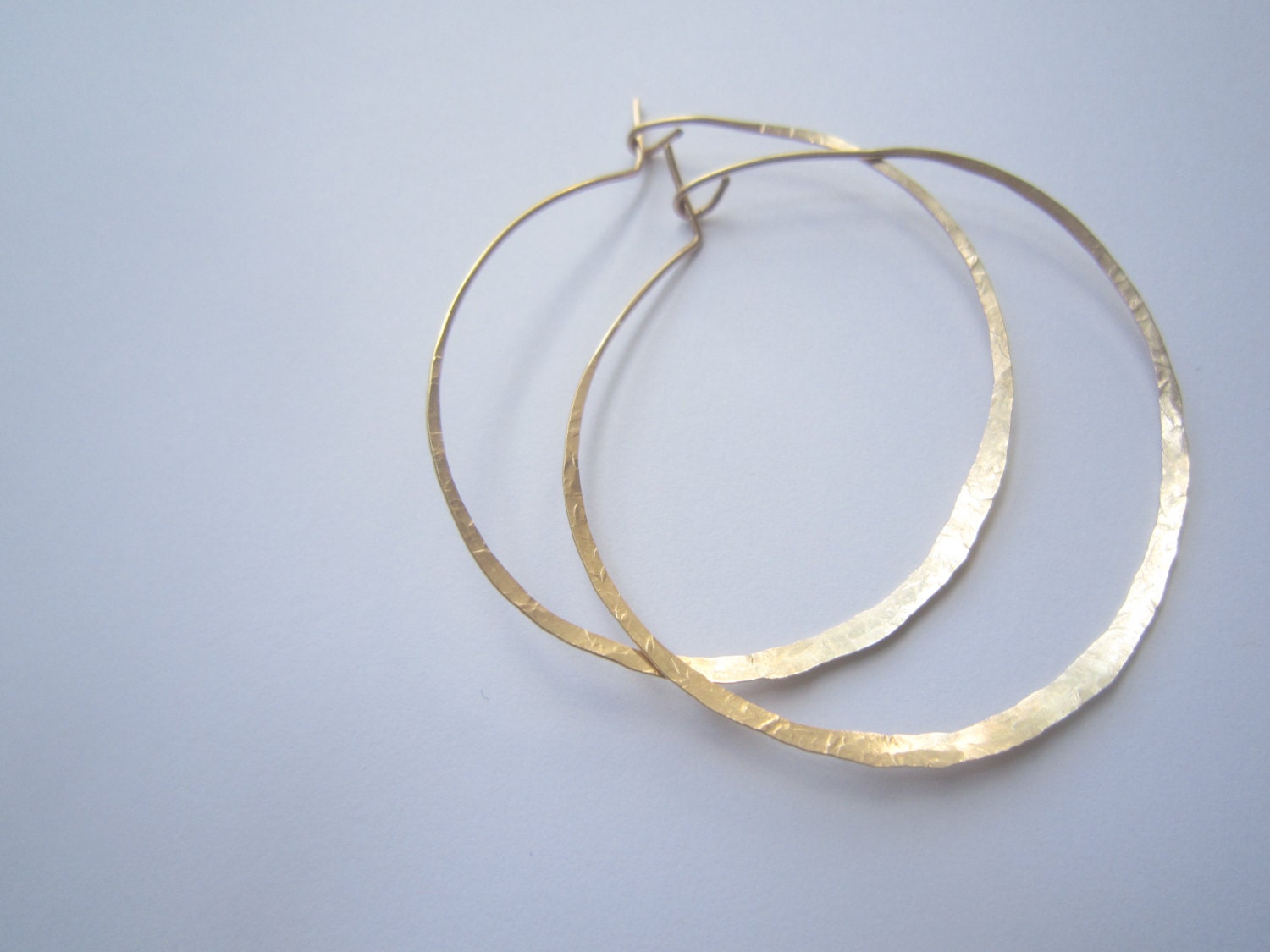 Big Gold Hoop Earrings Large gold filled hoop earrings.