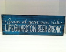 Unique lifeguard signs related items | Etsy