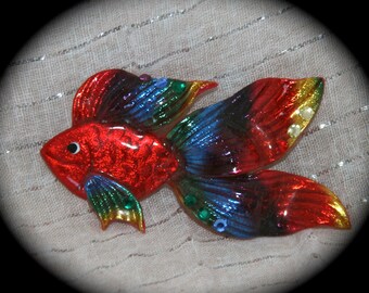 Rainbow Fish Brooch, Made From Eco Friendly Plastic, Bright Fun Colors ...
