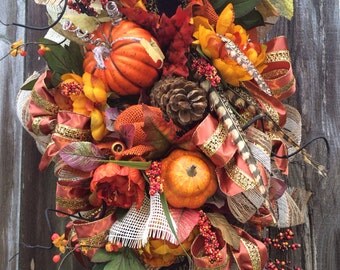 Popular items for fall swags on Etsy