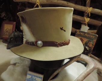 Popular items for leather top hat on Etsy
