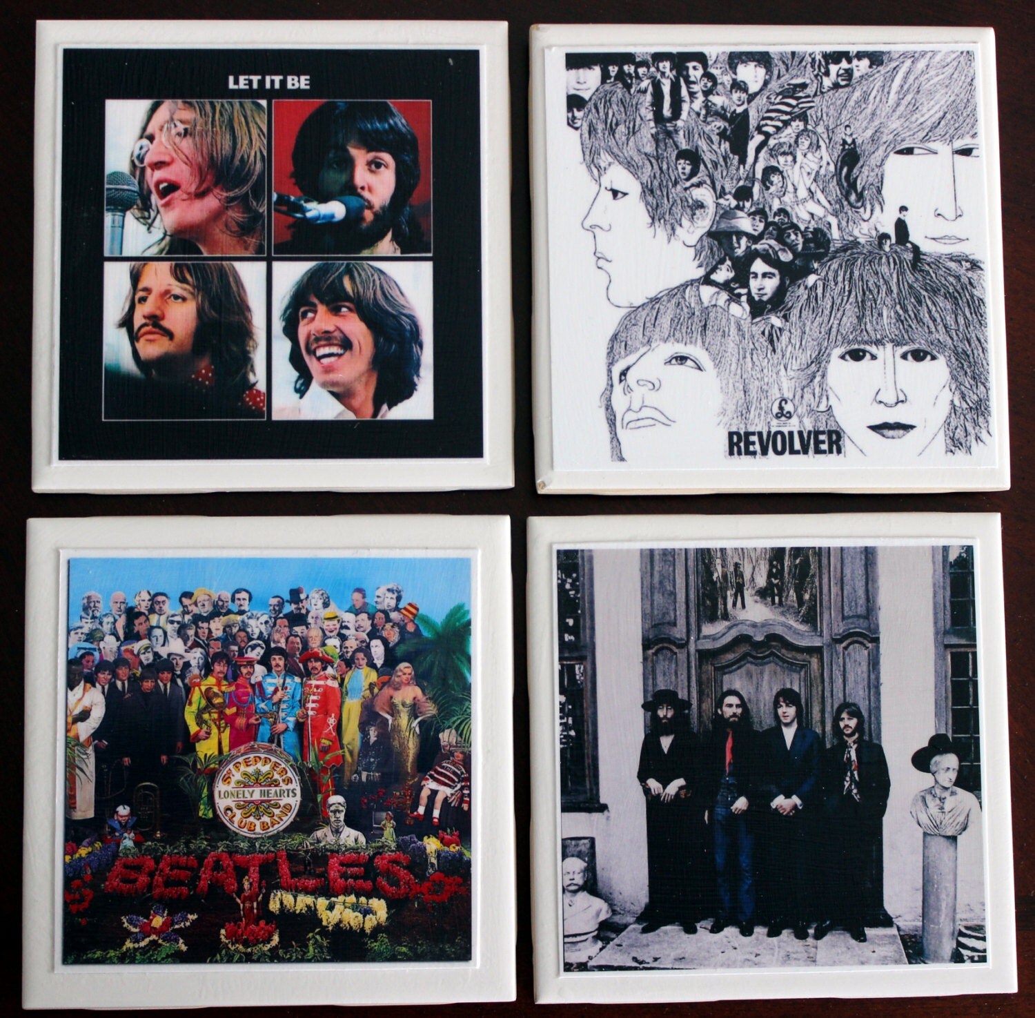Beatles Ceramic Tile Coasters Set of 4