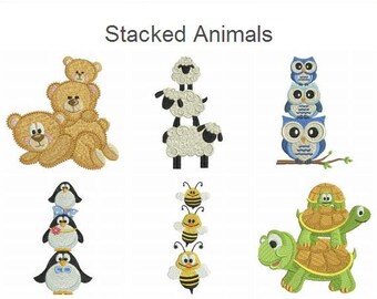 Popular items for stacked animals on Etsy