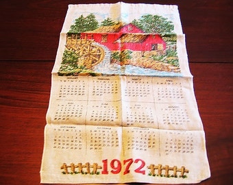 1972 calendar | Etsy