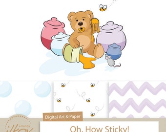 Premium Rubber Duck Clip Art & Digital Paper Set Rubber Duck