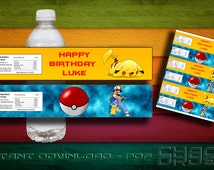 Popular items for pikachu water bottle on Etsy