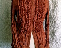Popular items for rust blouse on Etsy