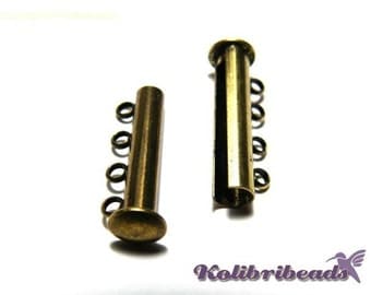Clasp Slide Lock Tube Clasp with Bar 30mm x 1pc