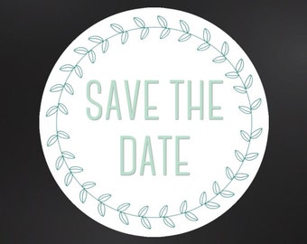 Custom Save the Date Label Stickers, 2 inch or 3 inch labels, Save the ...